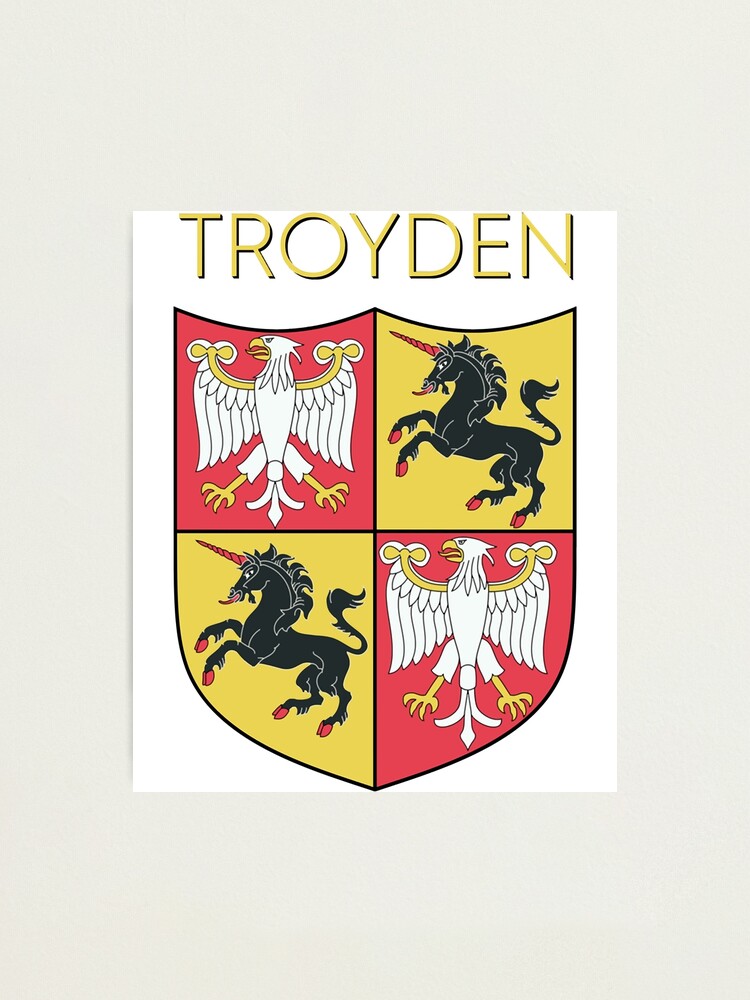 Lámina fotográfica «Regalos divertidos Troyden Escudo de armas ...