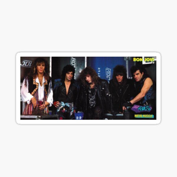 "Bon John jovi" Sticker for Sale by JoshGarsdner | Redbubble