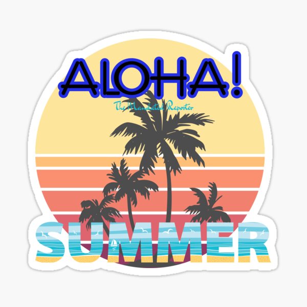 "Aloha Summer - Orange" Sticker for Sale by TheReporter1 | Redbubble