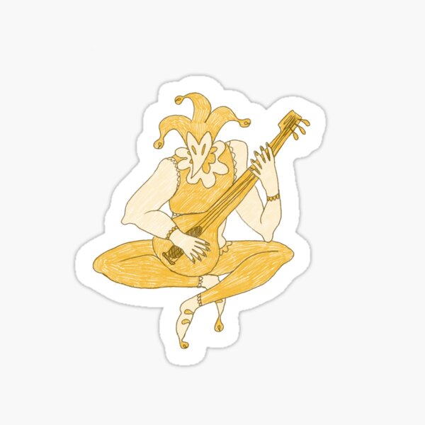"Yellow Jester" Sticker for Sale by jwrocki | Redbubble