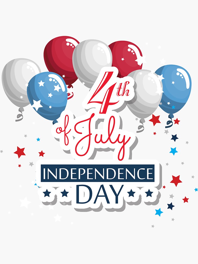 Pegatina «Feliz 4 de julio diseño de camiseta del día de la ...