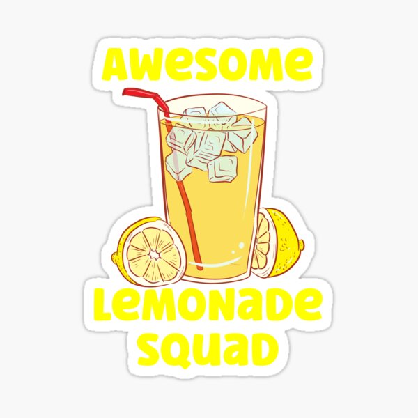 "Awesome Lemonade Squad" Sticker for Sale by Pstawicki | Redbubble