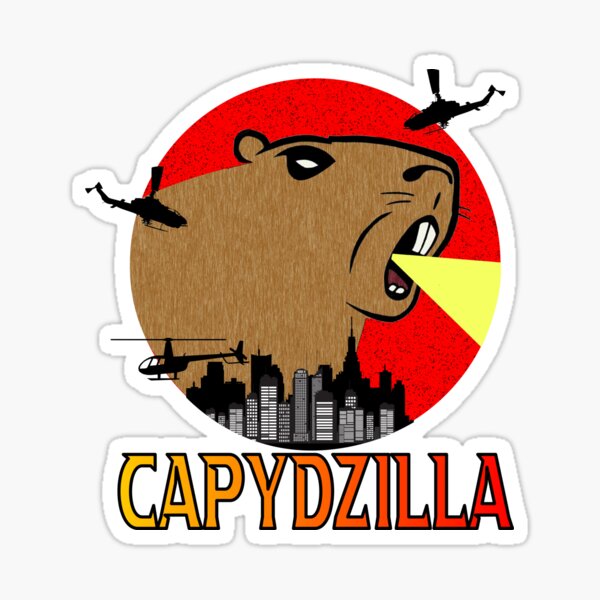 "CapydZilla" Sticker for Sale by KriluDesign | Redbubble
