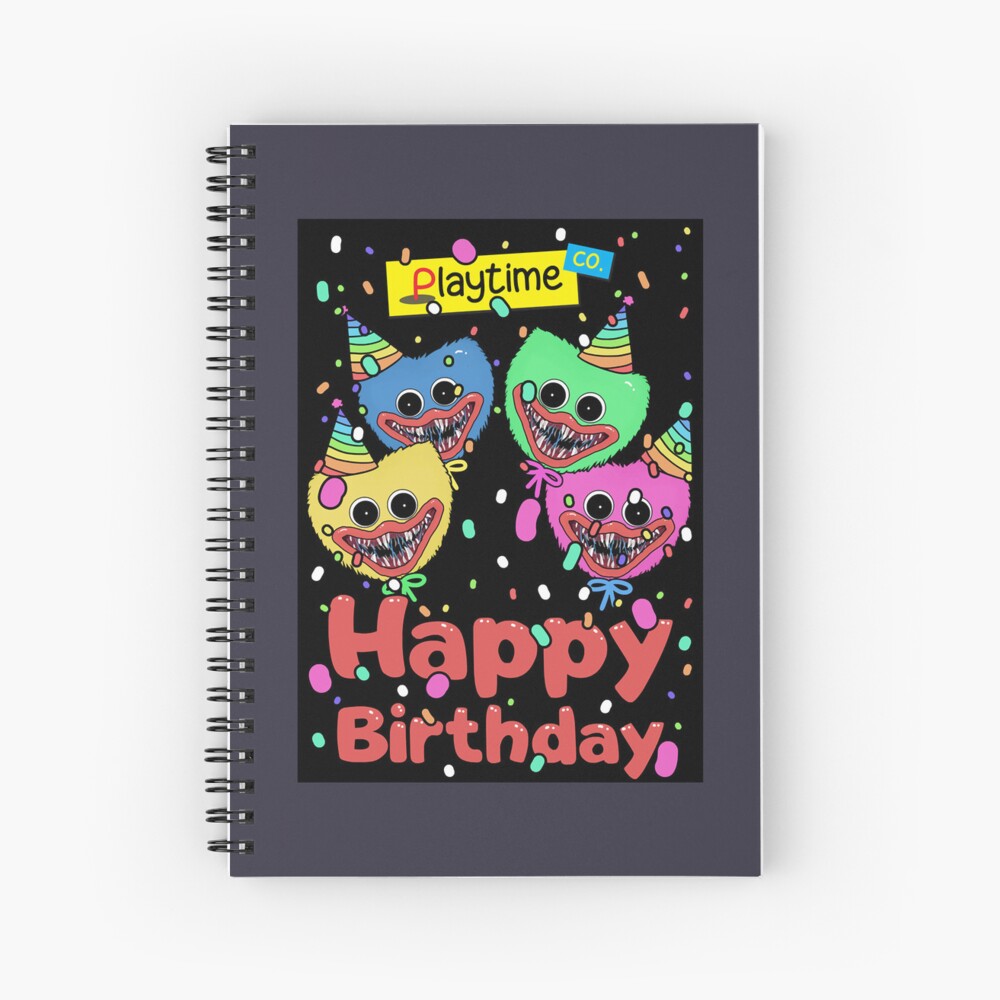 "Poppy Playtime Huggy Wuggy Playtime co Birthday Card 2 Design" Spiral ...