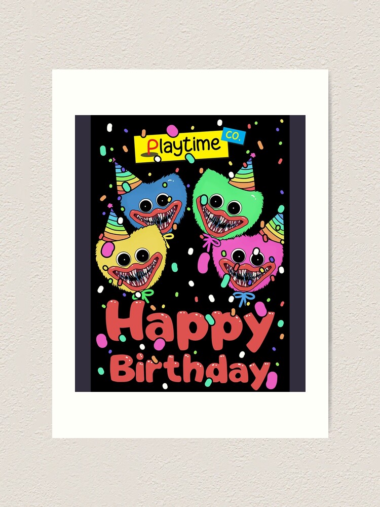 "Poppy Playtime Huggy Wuggy Playtime co Birthday Card 2 Design" Art ...