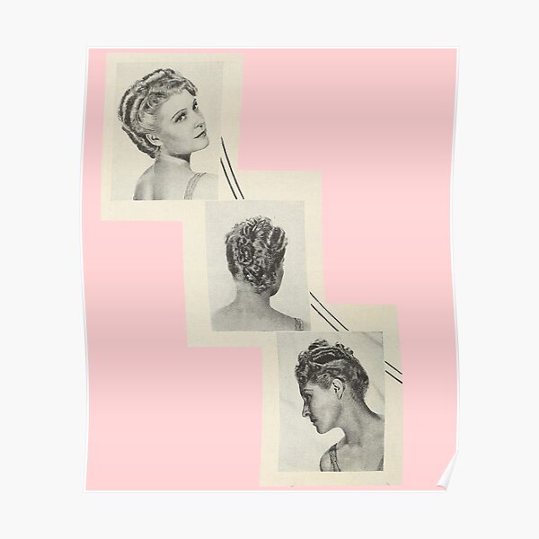 "Vintage Hair Ad Commercial Pinup Retro Phrase Baby pink Cotton Candy ...