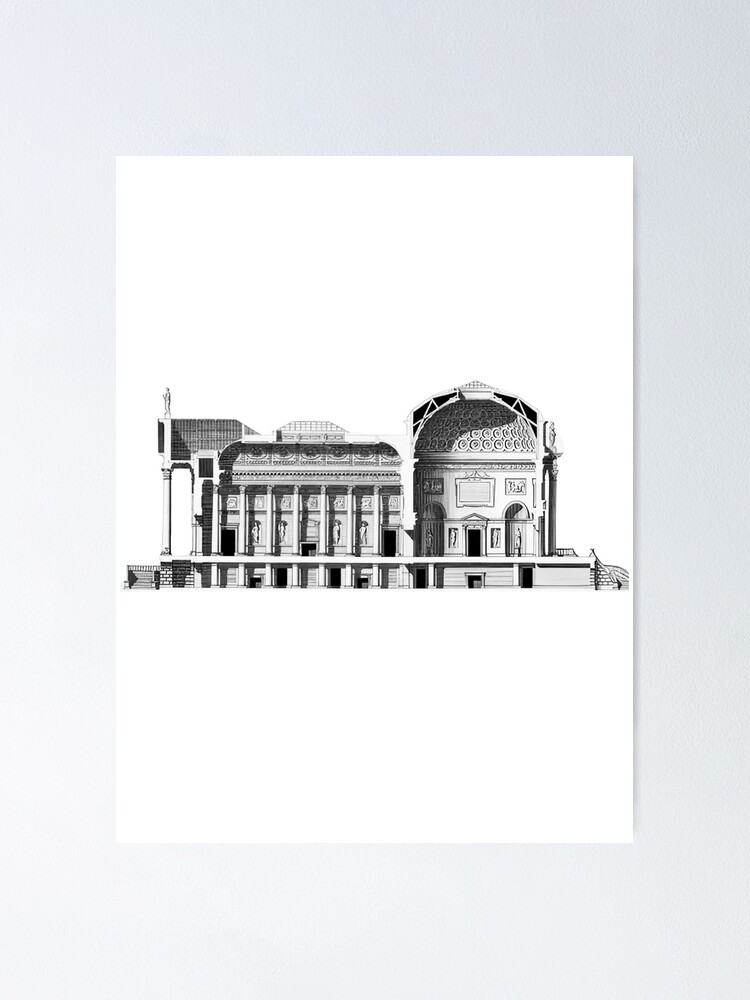 "Kedleston Hall Cross-Section" Poster for Sale by ToyoYukimura | Redbubble