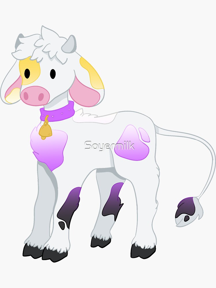 "Non-binary Cow" Sticker for Sale by Soyermilk | Redbubble