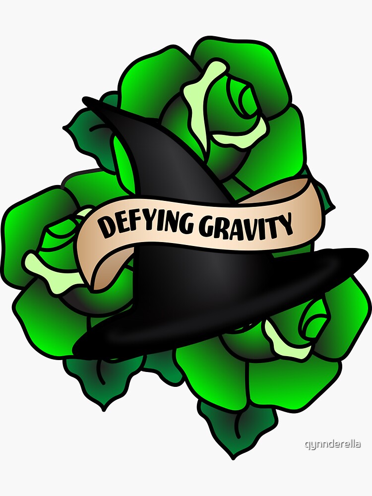 "Defying Gravity" Sticker for Sale by qynnderella | Redbubble