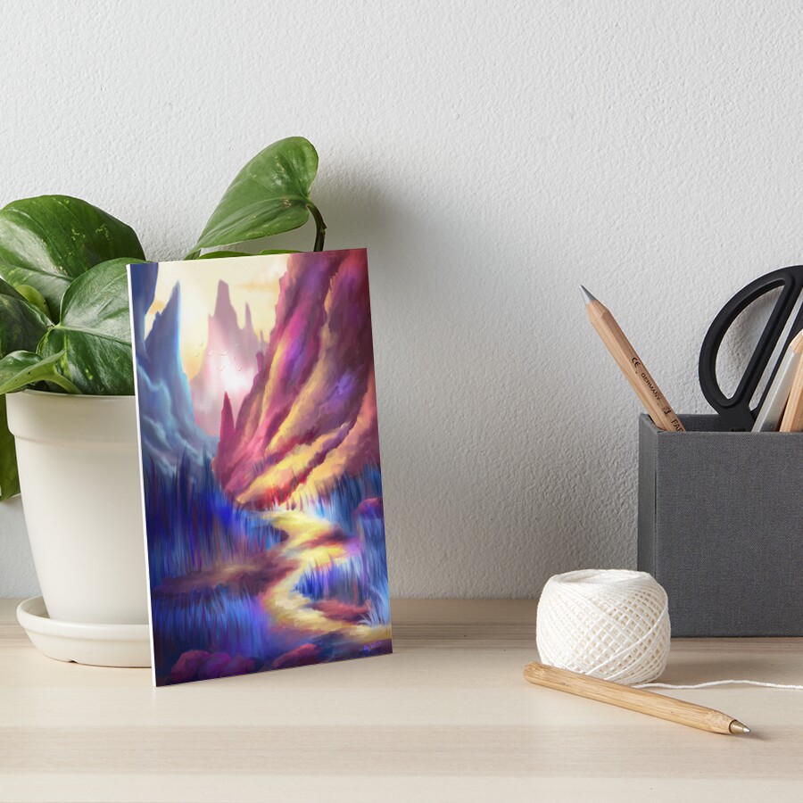 "Color Changing Landscape Illustration" Art Board Print for Sale by ...