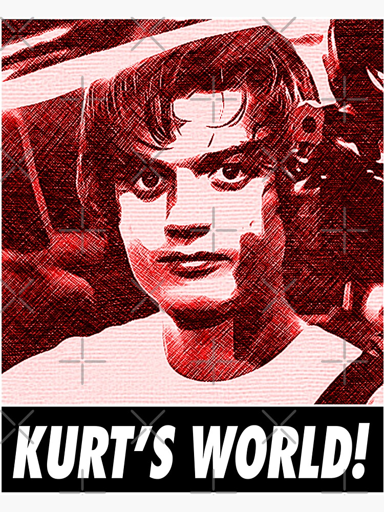 "kurt kunkle | spree | joe keery | KURT’S WORLD v4" Sticker for Sale by ...