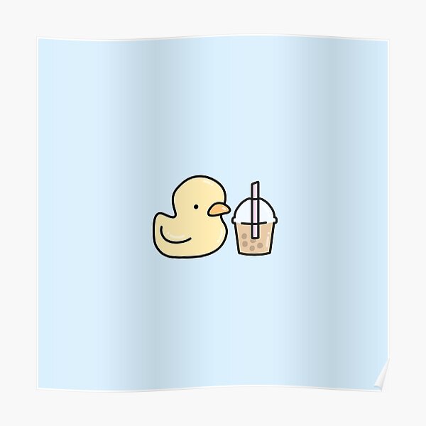 "duck with boba" Poster for Sale by itsemh | Redbubble