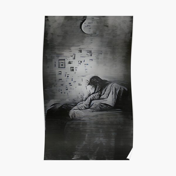 "Alone Creepy Abstract Art" Poster for Sale by CreepyKaleidopi | Redbubble