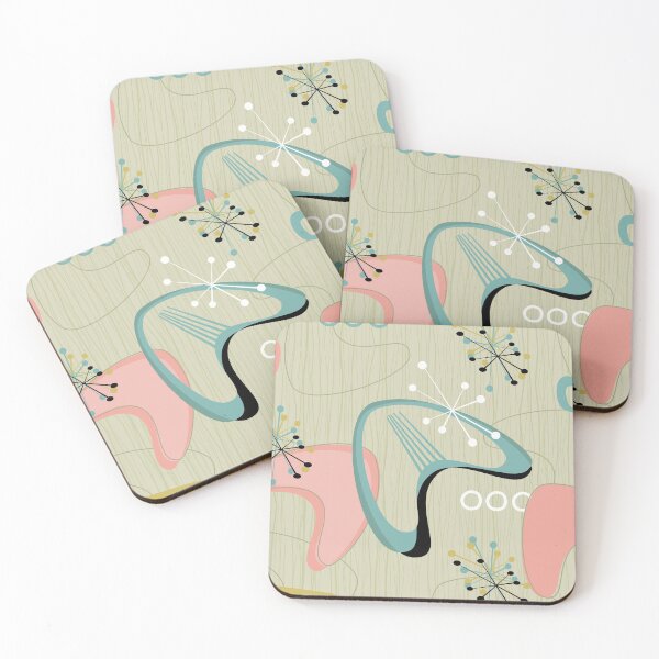 Posavasos (lote de 4) «Retro Eames-Era Atomic Inspired 2» de Makanahele ...