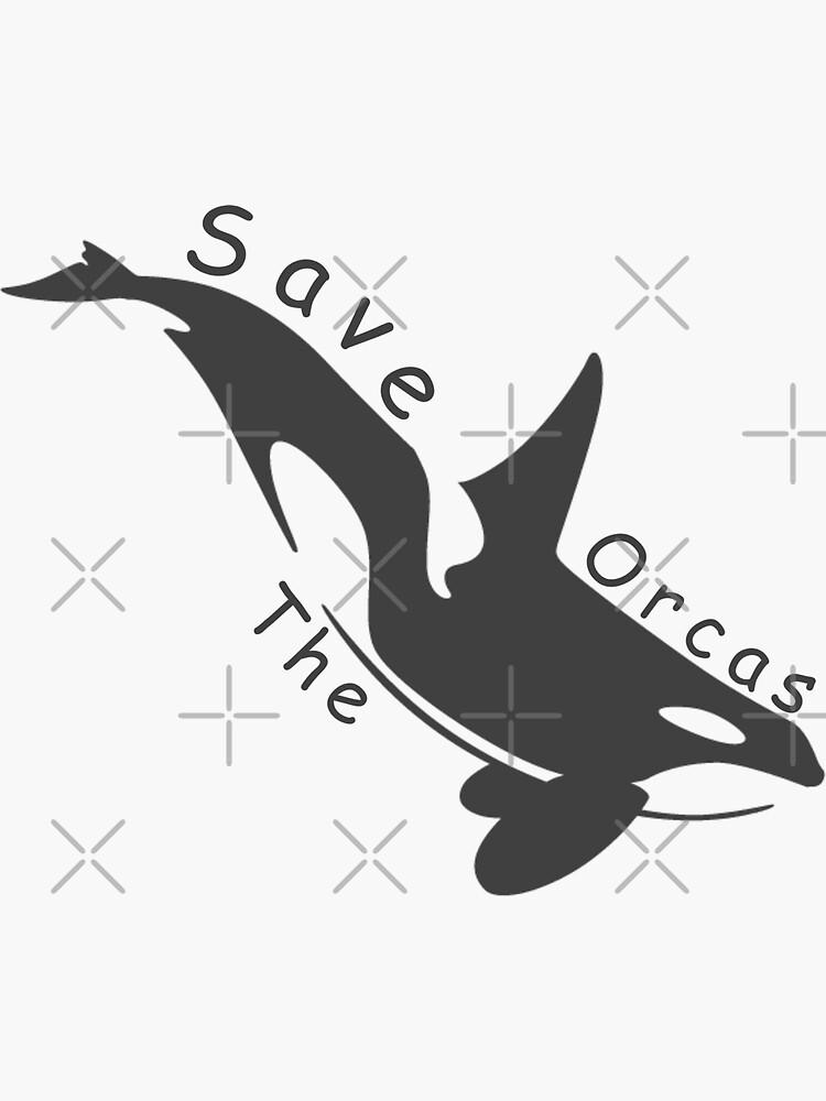 "Save the Orcas" Sticker for Sale by mclaurin612 | Redbubble