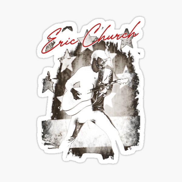 "ERIC CHURCH" Sticker for Sale by MaritzaKihn | Redbubble