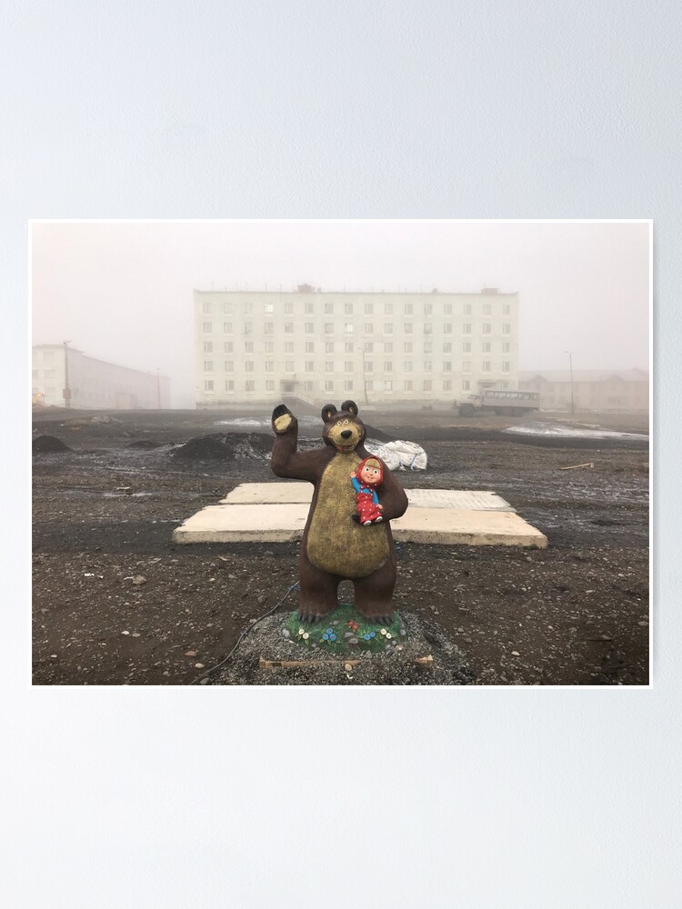 "Masha and the bear in Dikson" Poster for Sale by hellquist | Redbubble