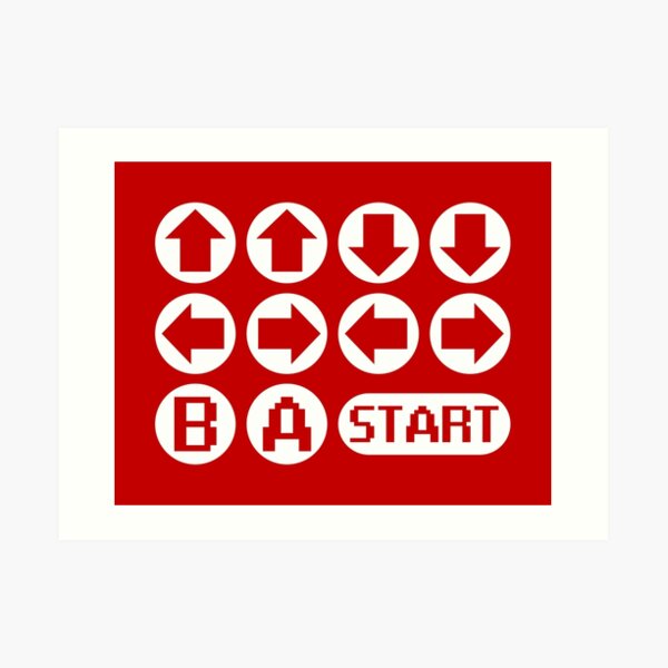 "The Konami Code" Art Print by TeesBox | Redbubble