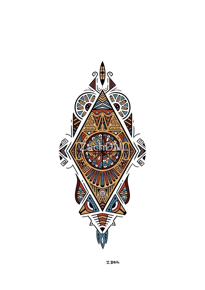 "Colorful tribal design" by ZachDNL | Redbubble