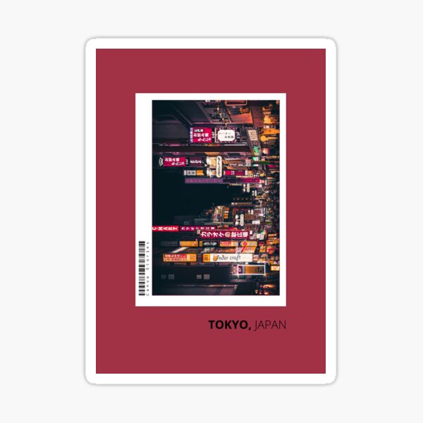 "Tokyo, Japan postcard" Sticker for Sale by elli-benoite | Redbubble