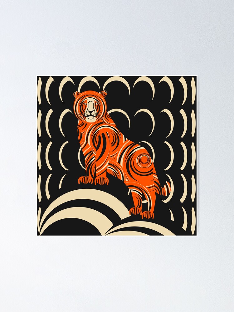 "Roar Like a Tiger Illustration" Poster for Sale by jendujendu | Redbubble