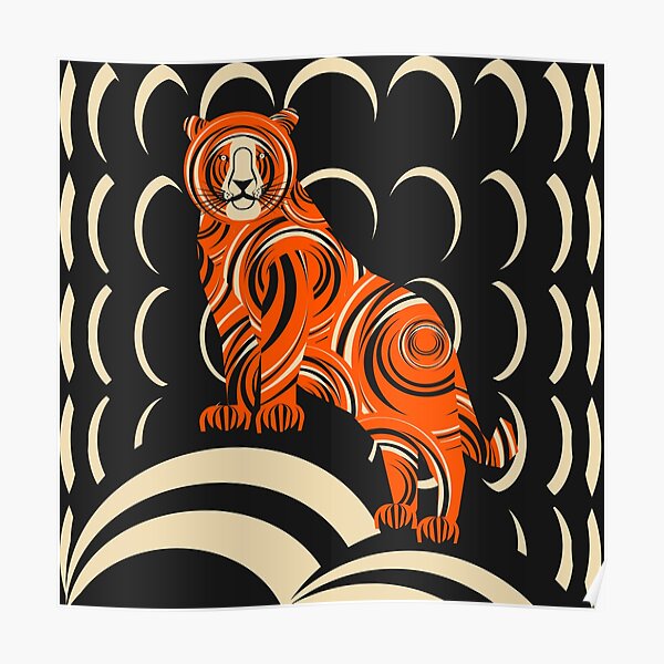 "Roar Like a Tiger Illustration" Poster for Sale by jendujendu | Redbubble