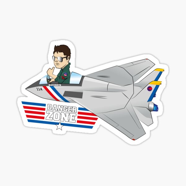 "Top Gun Danger Zone" Sticker for Sale by Airmatti | Redbubble