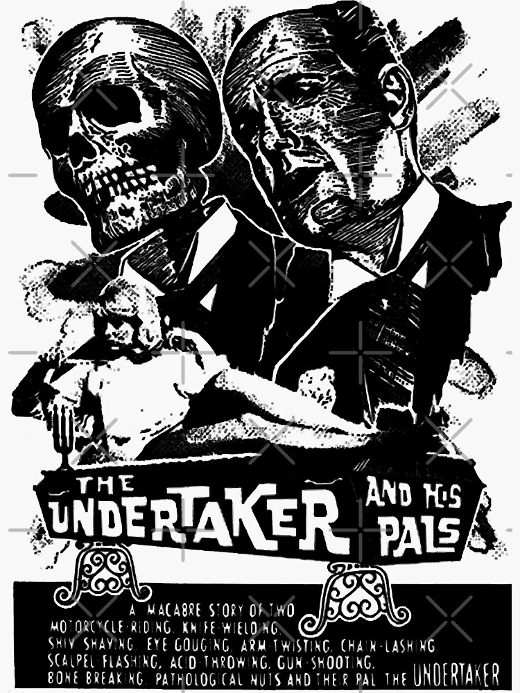 Pegatina «Band lucio fulci Italiano The Undertaker And His Pals Horror» de AlfredMoreno | Redbubble