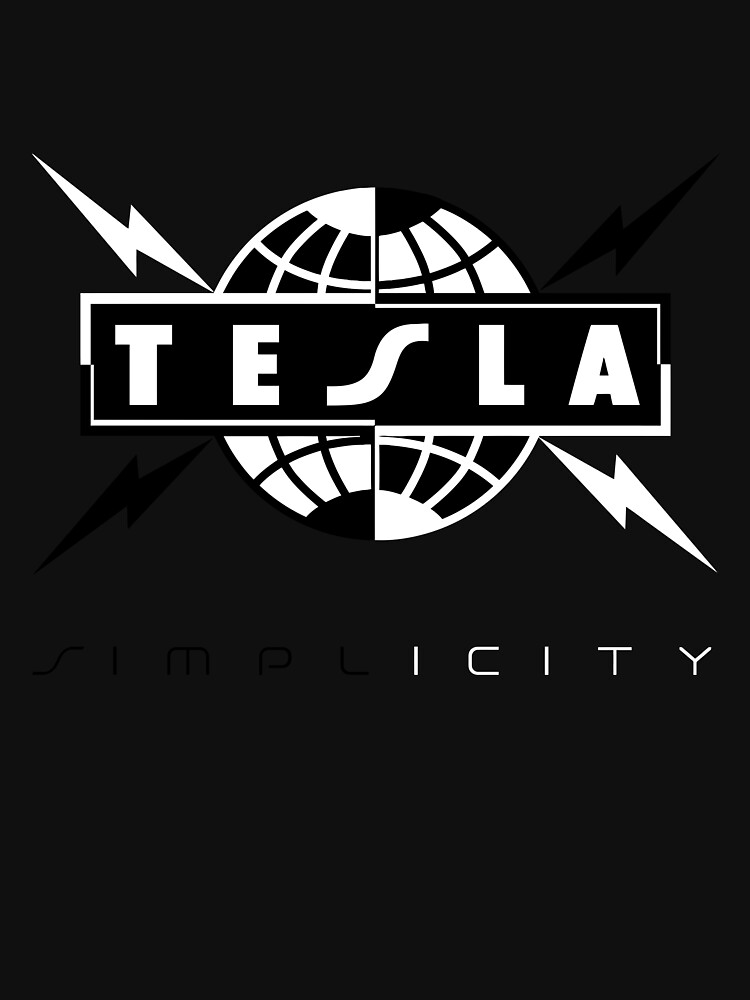"Tesla Band Logo " T-shirt by BRMETAL | Redbubble | tesla band t-shirts ...