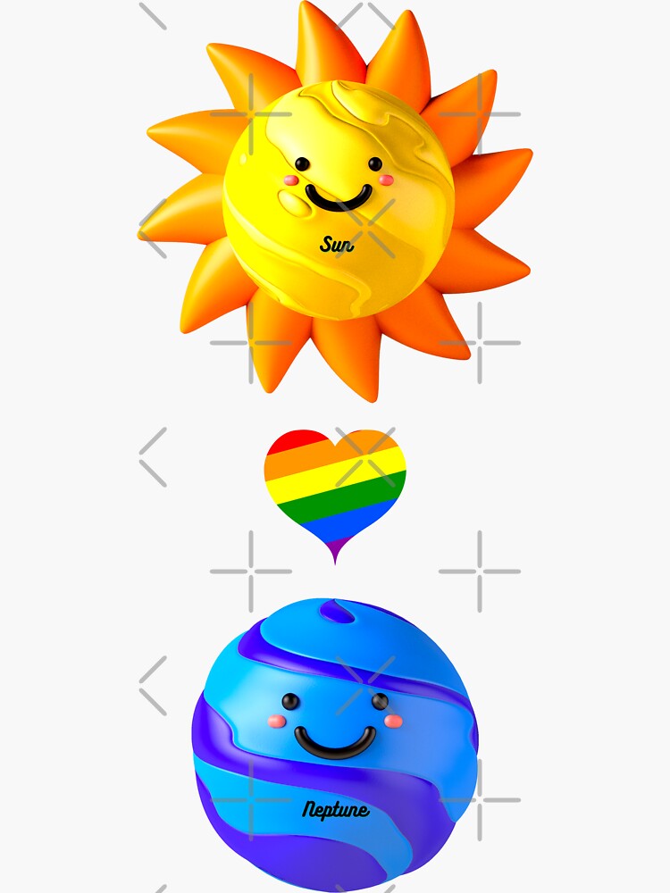 "Sun LOVE Neptune" Sticker for Sale by RoccoTeo | Redbubble
