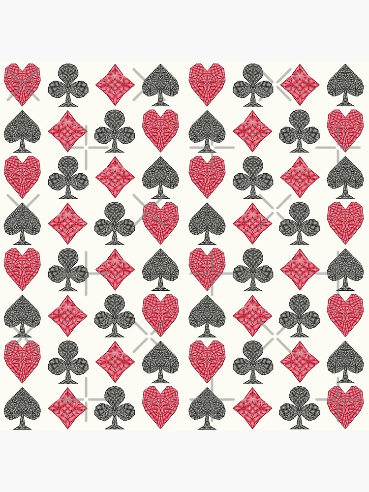 "playing cards suits symbols pattern" Poster for Sale by AngelaKate21 ...