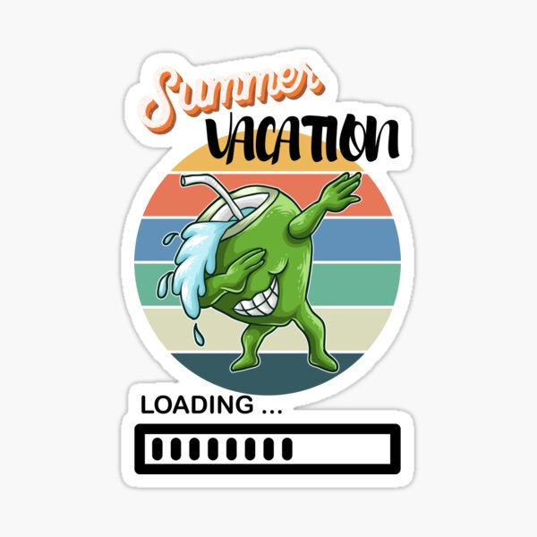 "Summer Vacation Loading" Sticker for Sale by madraso | Redbubble