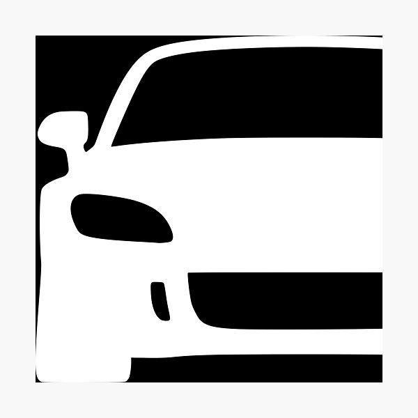 "Honda S2000 AP1 white silhouette" Photographic Print for Sale by ...
