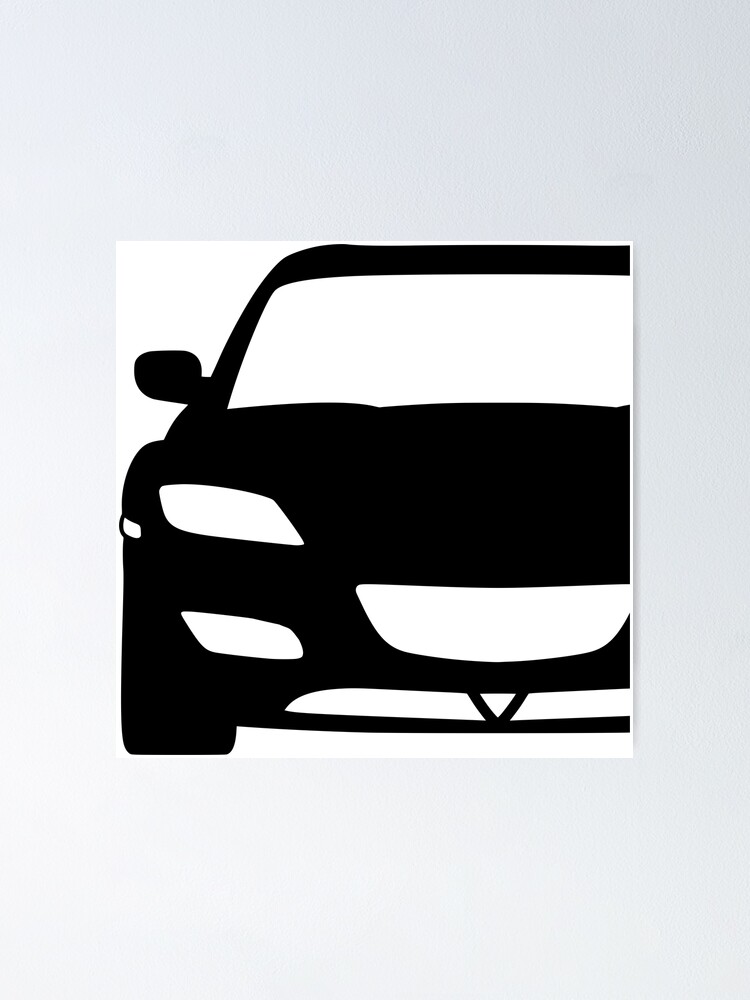 "Mazda RX-8 2002-2008 black silhouette" Poster for Sale by EdimDesign ...