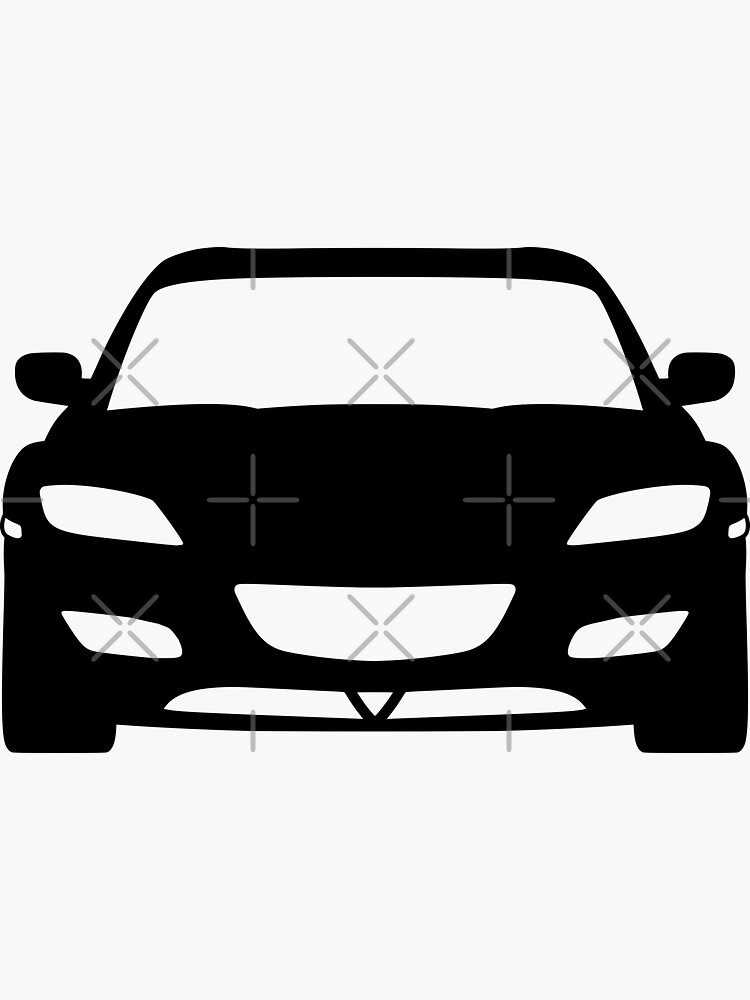 "Mazda RX-8 2002-2008 black silhouette" Sticker for Sale by EdimDesign ...