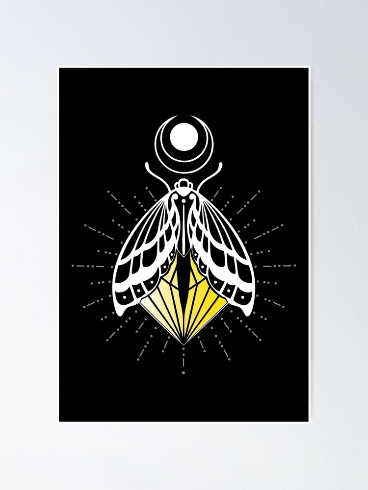 "Firefly Moon Moth Moth" Poster for Sale by ChristineKrahl | Redbubble