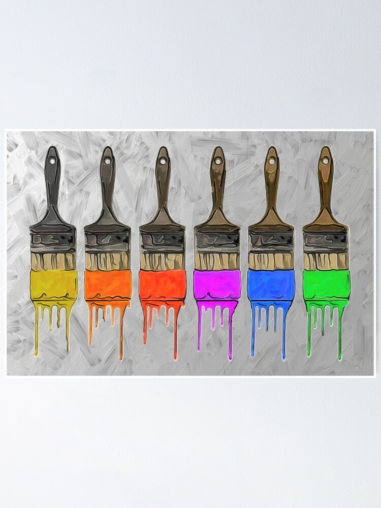 "Painted Brushes" Poster by cannibaljp | Redbubble