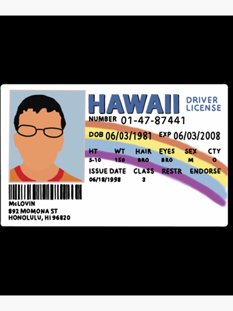 Póster «Licencia de conducir de McLovin» de ITGeekGifts | Redbubble