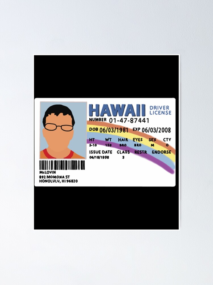 Póster «Licencia de conducir de McLovin» de ITGeekGifts | Redbubble