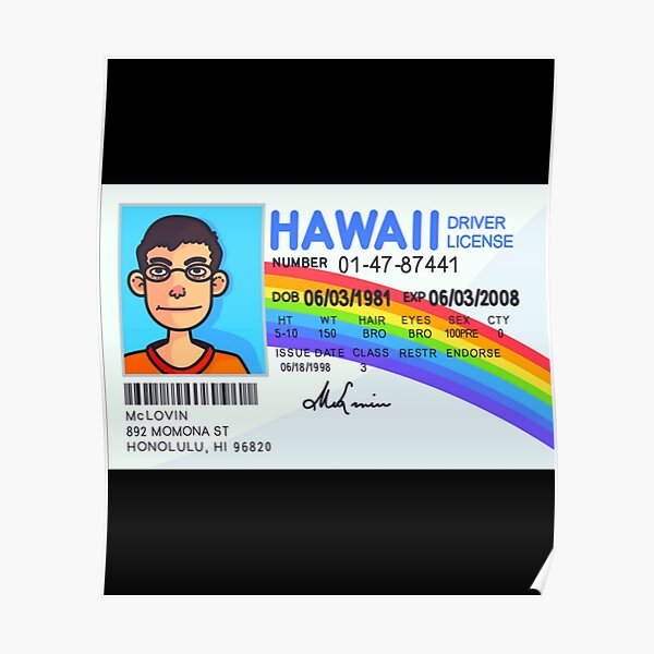 "Mclovin iD " Poster for Sale by ITGeekGifts | Redbubble