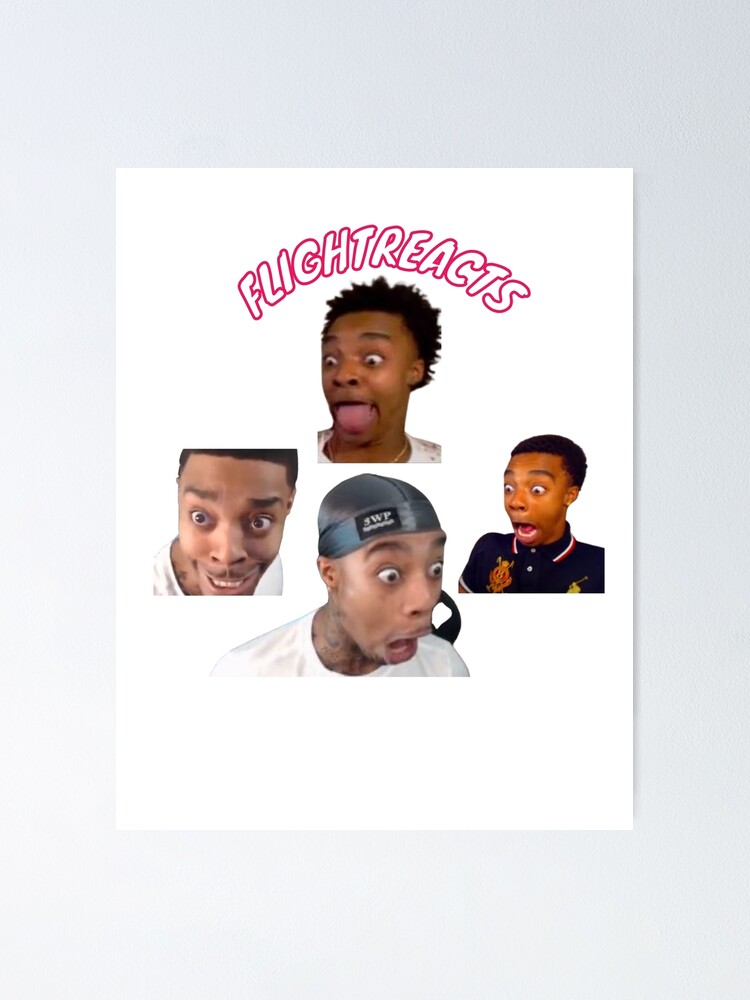 "Flight Reacts t shirt | flightreacts meme Tee and sticker" Poster for ...