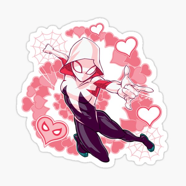 "Into the Spider-Verse Gwen Stacy Hoodie" Sticker for Sale by ...