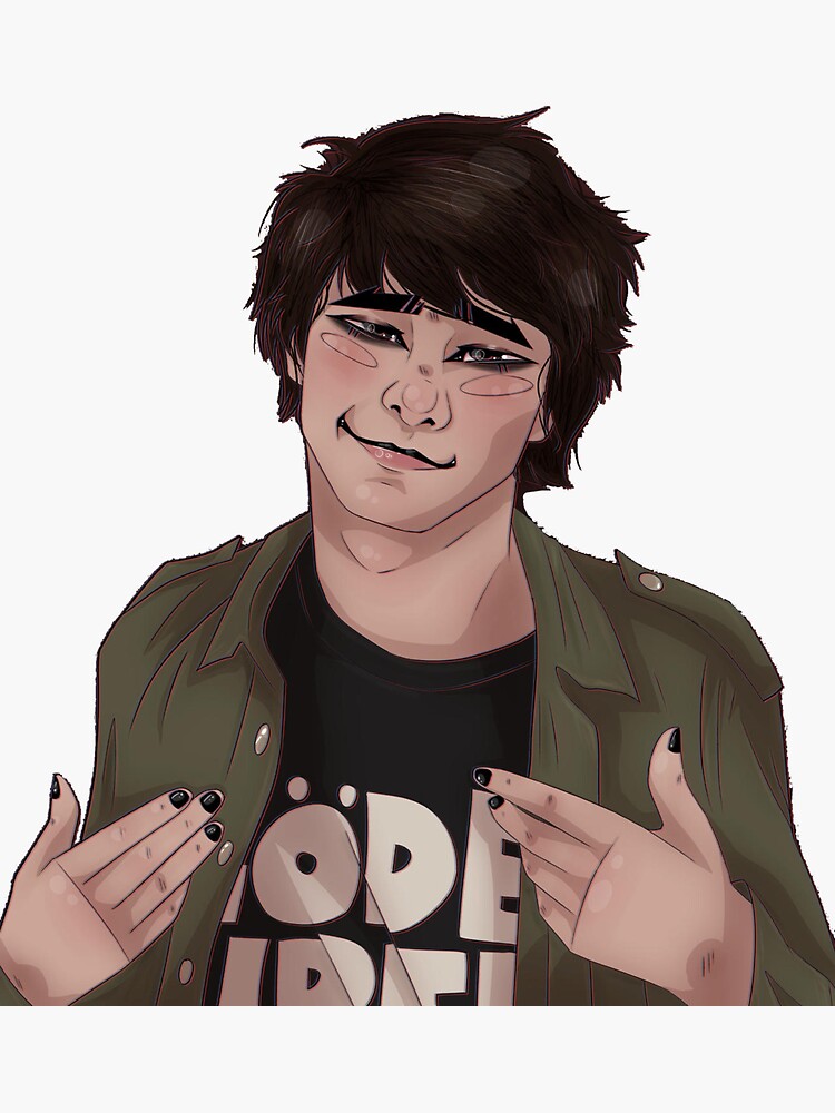 "Rodrick eyeliner loded diper" Sticker for Sale by DAN628 | Redbubble