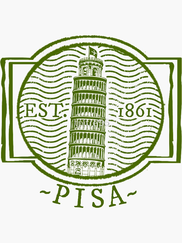 "Pisa Stamp" Sticker for Sale by tpitre96 | Redbubble