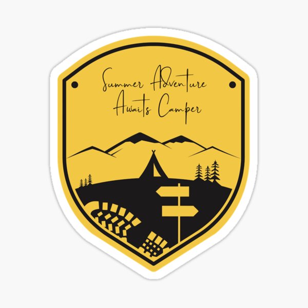 "Summer Adventure Awaits Camper" Sticker for Sale by CreativilleTees ...