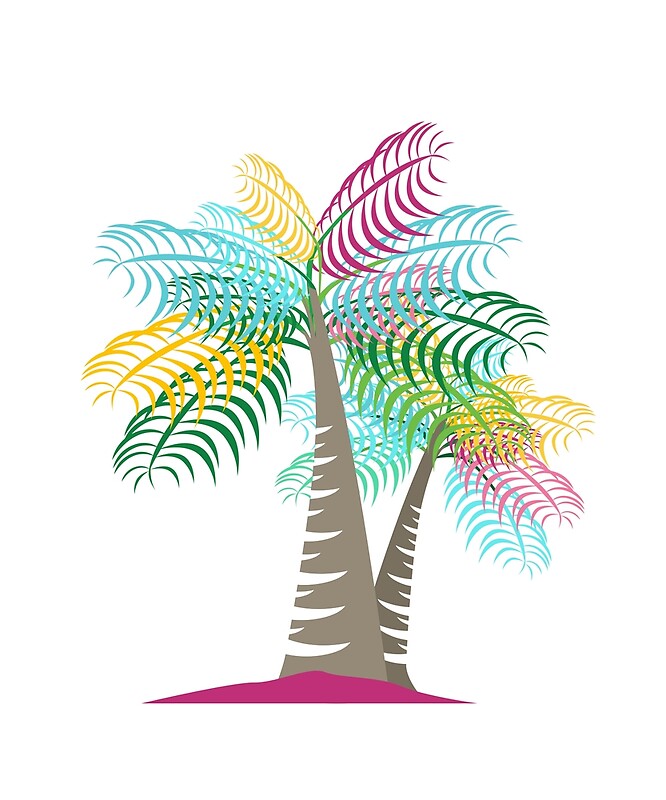 "Rainbow Palm Tree " by lartelier | Redbubble