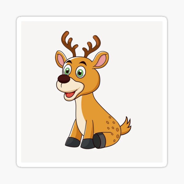 "CUTE DEAR" Sticker for Sale by michoh | Redbubble