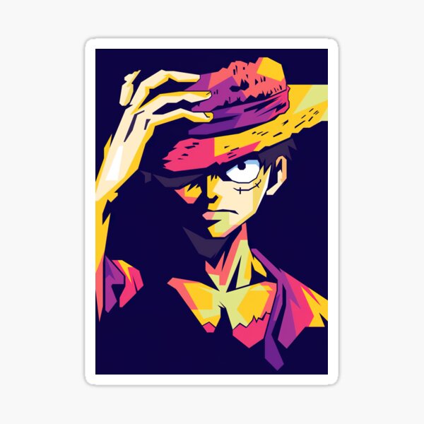"STRAW HAT LUFFY ONE PIECE" Sticker for Sale by BrendaRodrig43 | Redbubble