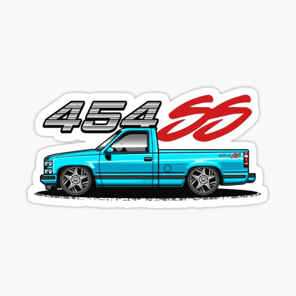 "Chevy 454 SS Pickup Truck (Windsor Blue)" Sticker for Sale by ...