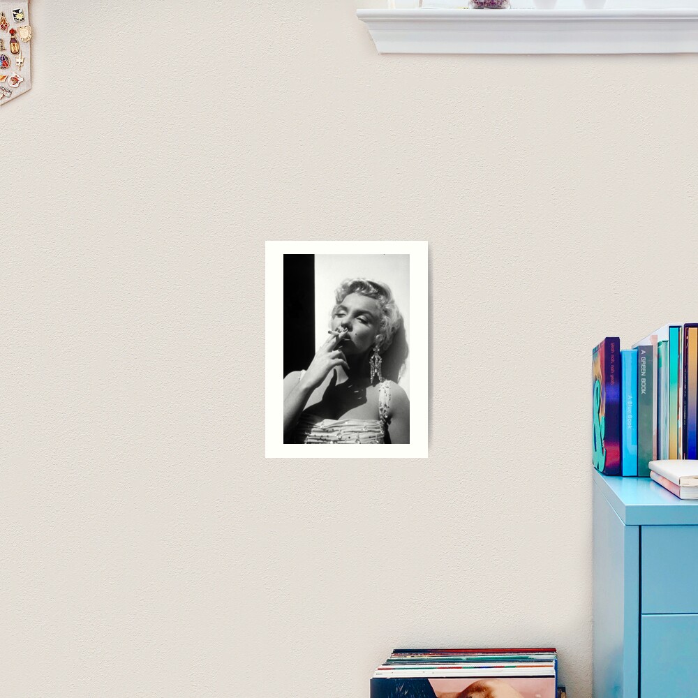 "Marilyn Monroe smoking" Art Print by trashpookie | Redbubble